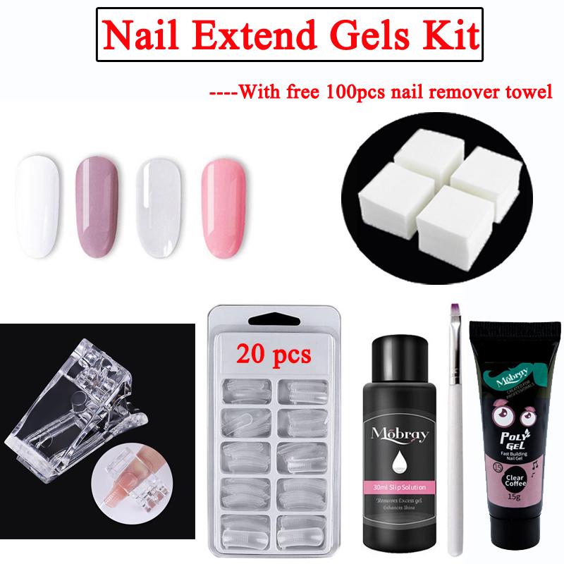 Buy Fashion 30ml Acrylic Poly Gel Set Extend Fast UV Hard Jelly Builder ...