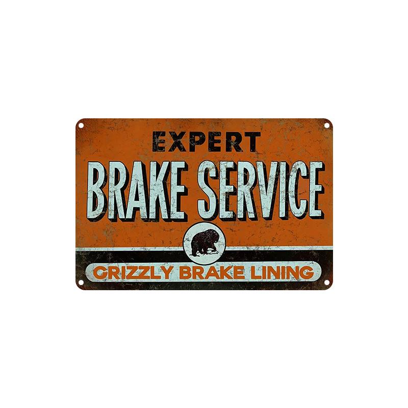 Buy Brake Service Tin Sign Metal Poster Bar Pub Tavern Man Cave Vintage ...