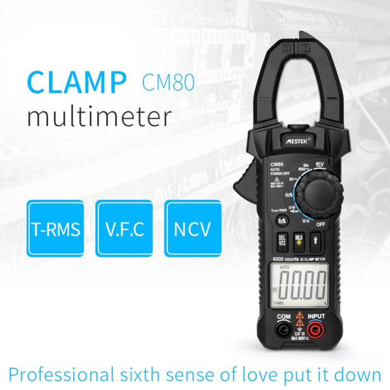 MESTEK Digital Clamp Meter Multimeter Current Clamp Pincers AC/DC ...