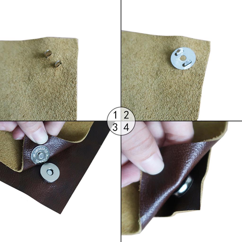 Buy 10pcs 14mm Magnetic Snap Button Clasps Ultrathin Metal Clap Buttons ...