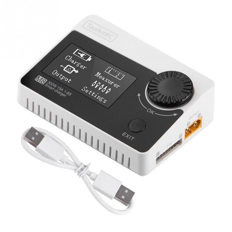 Buy ToolkitRC M8 300W 15A 2-8S LiPo Battery Charger Discharger Cell ...