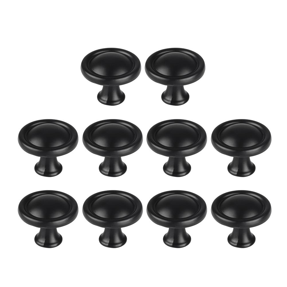 Door Round Handle Black Cabinet Knob Cupboard Pull Cupboard Pull Door ...