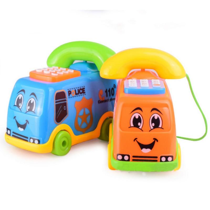 Buy Baby Toys Walkie Talkies Electronic Toys Music Cartoon Bus Phone ...
