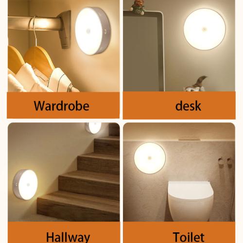 Buy Wireless sensor LED night light bedroom light USB rechargeable ...