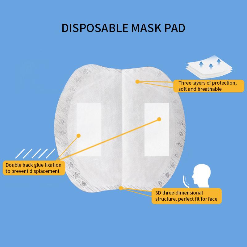 Buy 50Pcs Disposable Face Mask Filter Pads 3-Layers Breathable ...