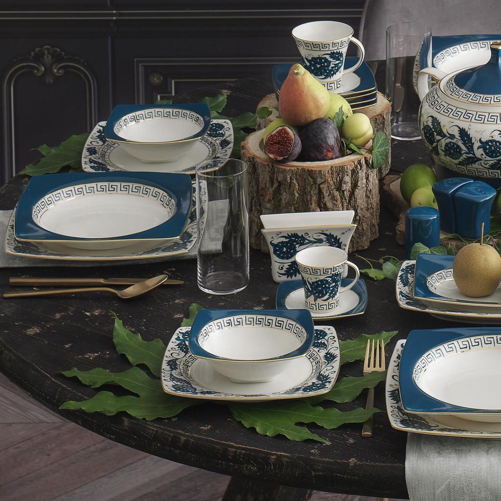 Buy Gural Porcelain Gold Gilded 12 Person 84 Pieces Original Handmade ...