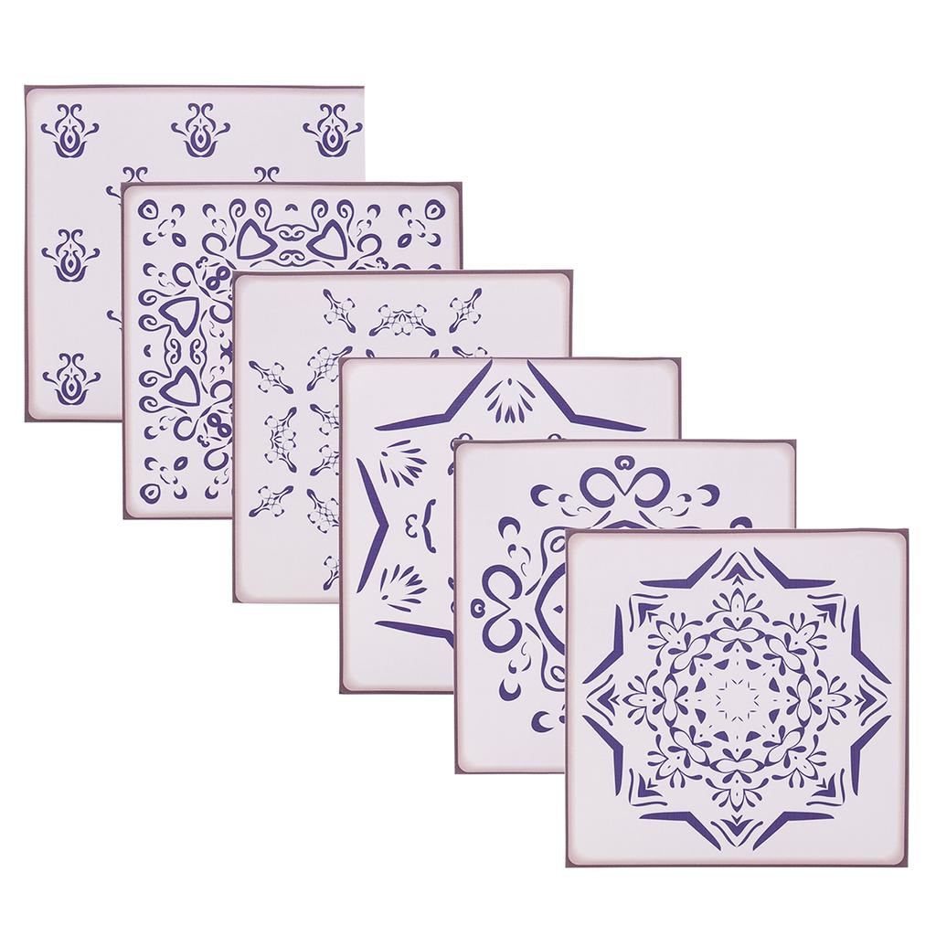 Buy 6Pcs Diagonal Tile Floor Sticker Self-adhesive Wall Ground Table ...