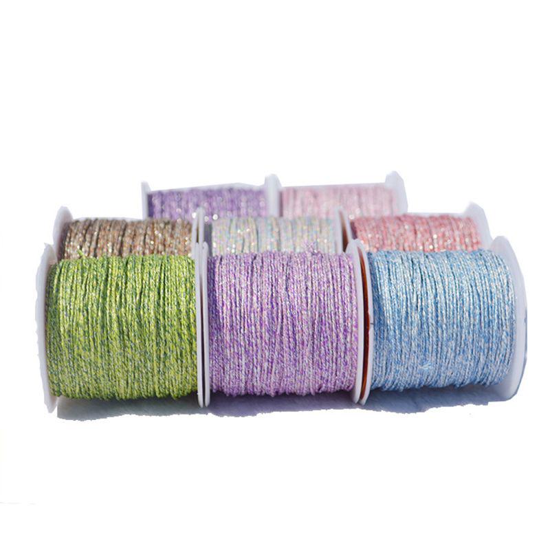 Buy Metallic Embroidery Threads Multicolor Shiny Crochet Knitting Cord ...