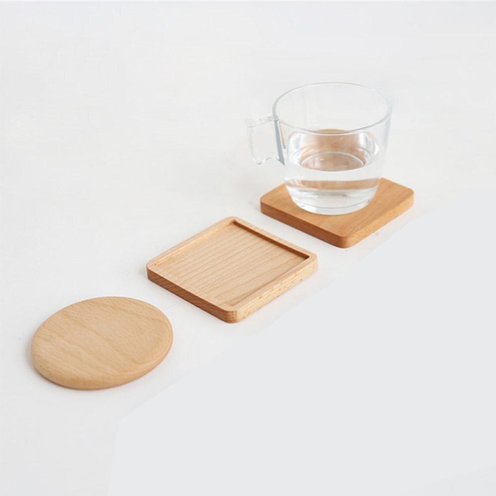 Retro Black Walnut Wood Coaster Insulation Cup Mat Household Square ...