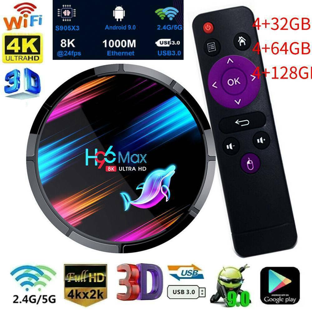 Buy H96 MAX X3 8K UHD 4+128G Android 9.0 TV BOX Dual WIFI BT 3D USB ...