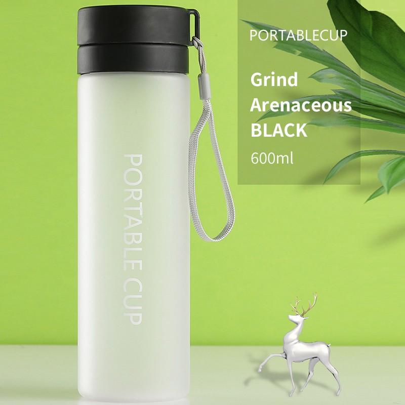 Buy 1Pc 600ml /800 Transparent Square Plastic Matte Water Cup Outdoor ...