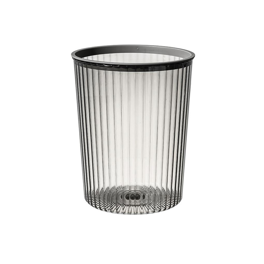 Cheap Clear Trash Can Without Lid Stripe Shaped Garbage Bin Plastic ...