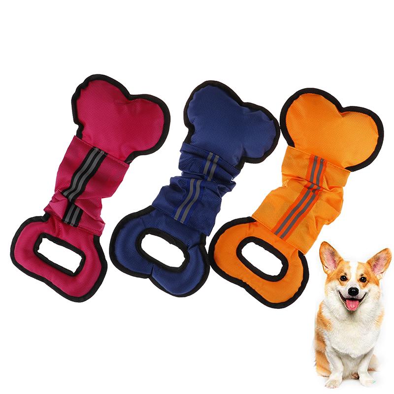 Pet Dog Toys Chewers Interactive Pull Chew Bone Shape Canvas Durable Training uygun fiyatlı ...
