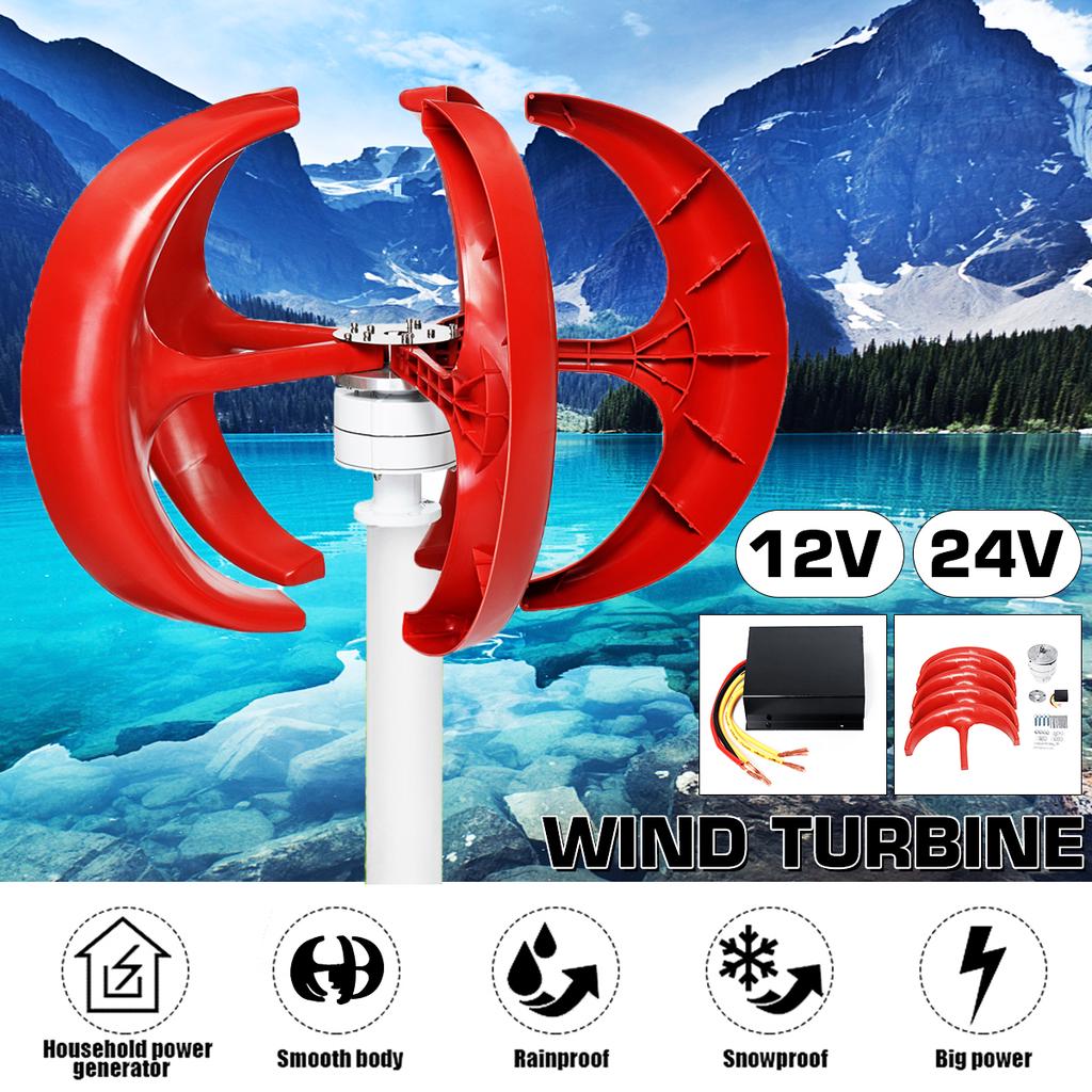 Buy 1500W 12V/24V Wind Turbines Generator 5 Blade Windmill Powered ...