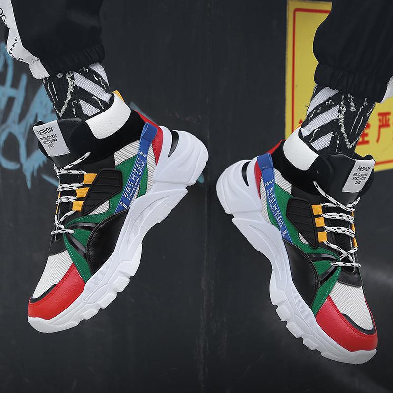 Buy Men Casual Shoes Fashion Men's Chunky Sneakers Height Increasing ...