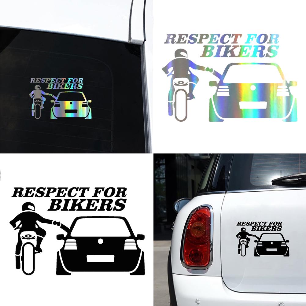 Buy Respect for Bikers Reflective Car Vehicle Body Window Decals ...