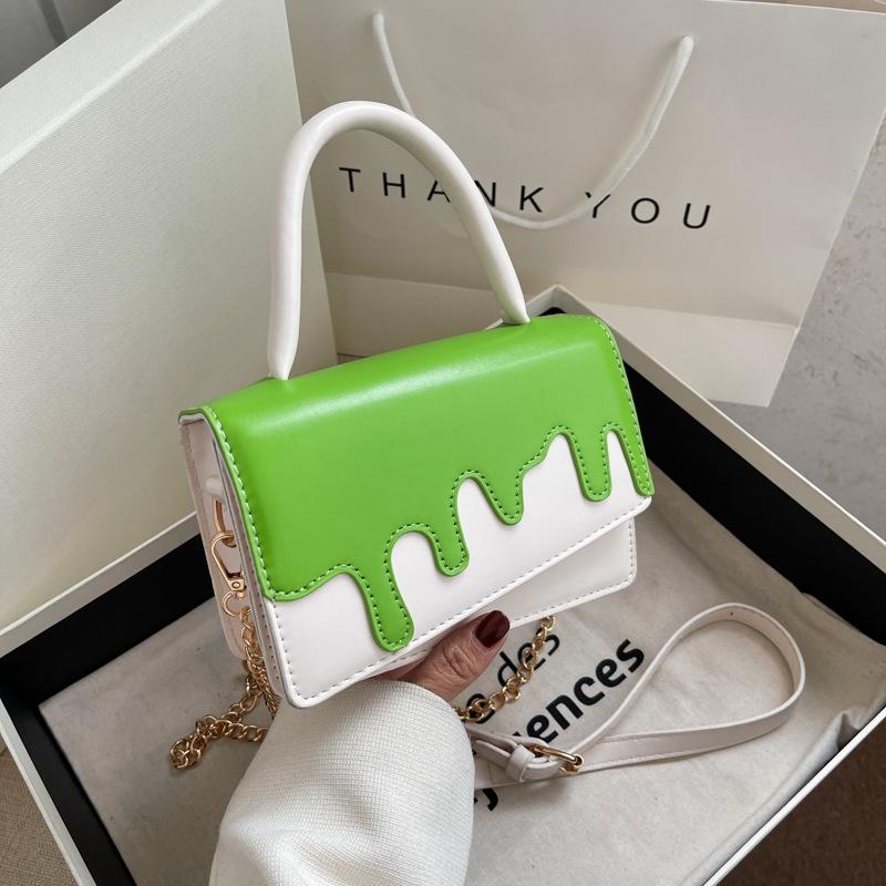 Buy Spring Small Fresh Texture Simple Contrast Color Small Square Bag ...