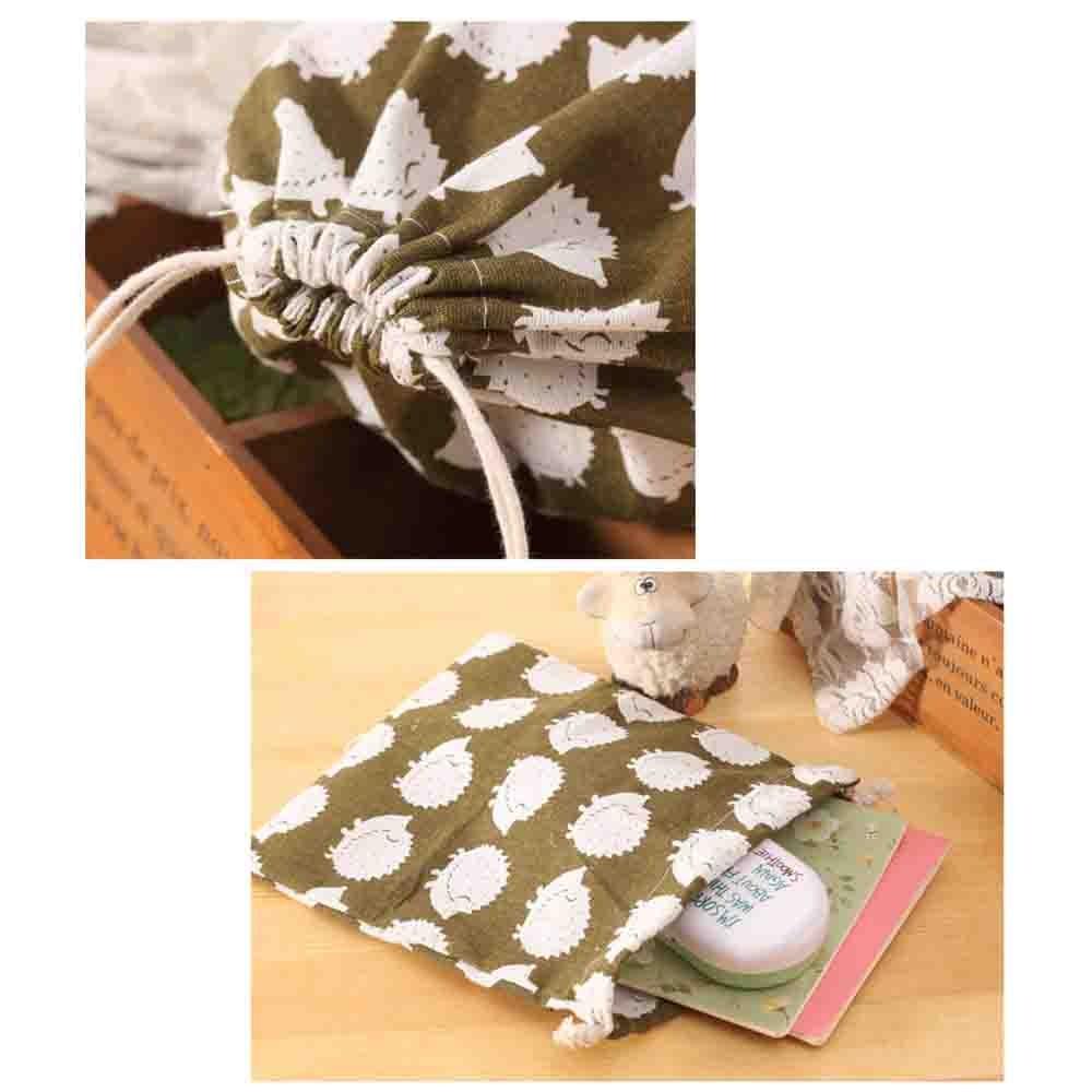 Buy Home Drawstring Duffel Bag Cotton Linen Storage Travel Bag (Size: S ...