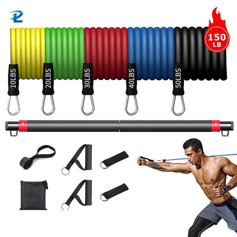 Buy 150lbs Fitness Resistance Band Pull Rope Yoga Rubber Band Elastic ...