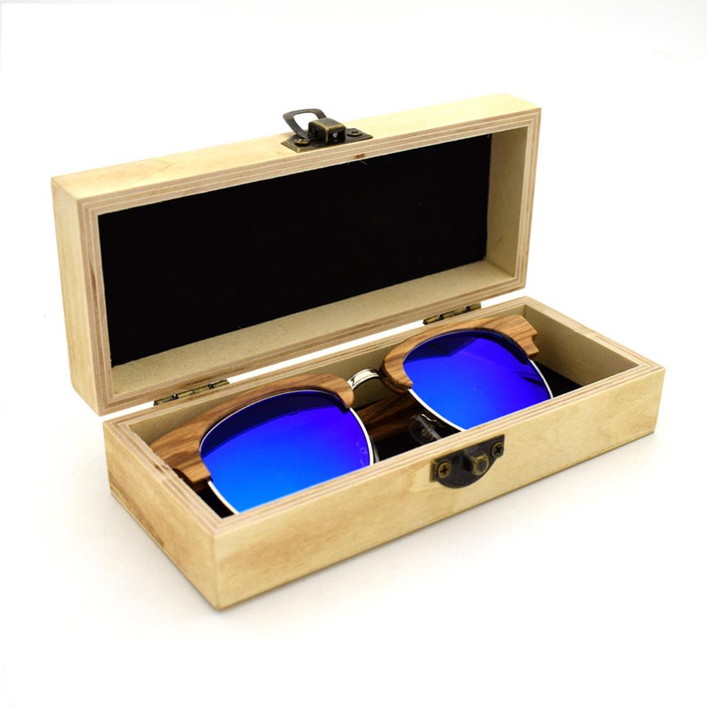 Buy Natural Wood Sunglass Case Glasses Protector Box Eyewear Container ...