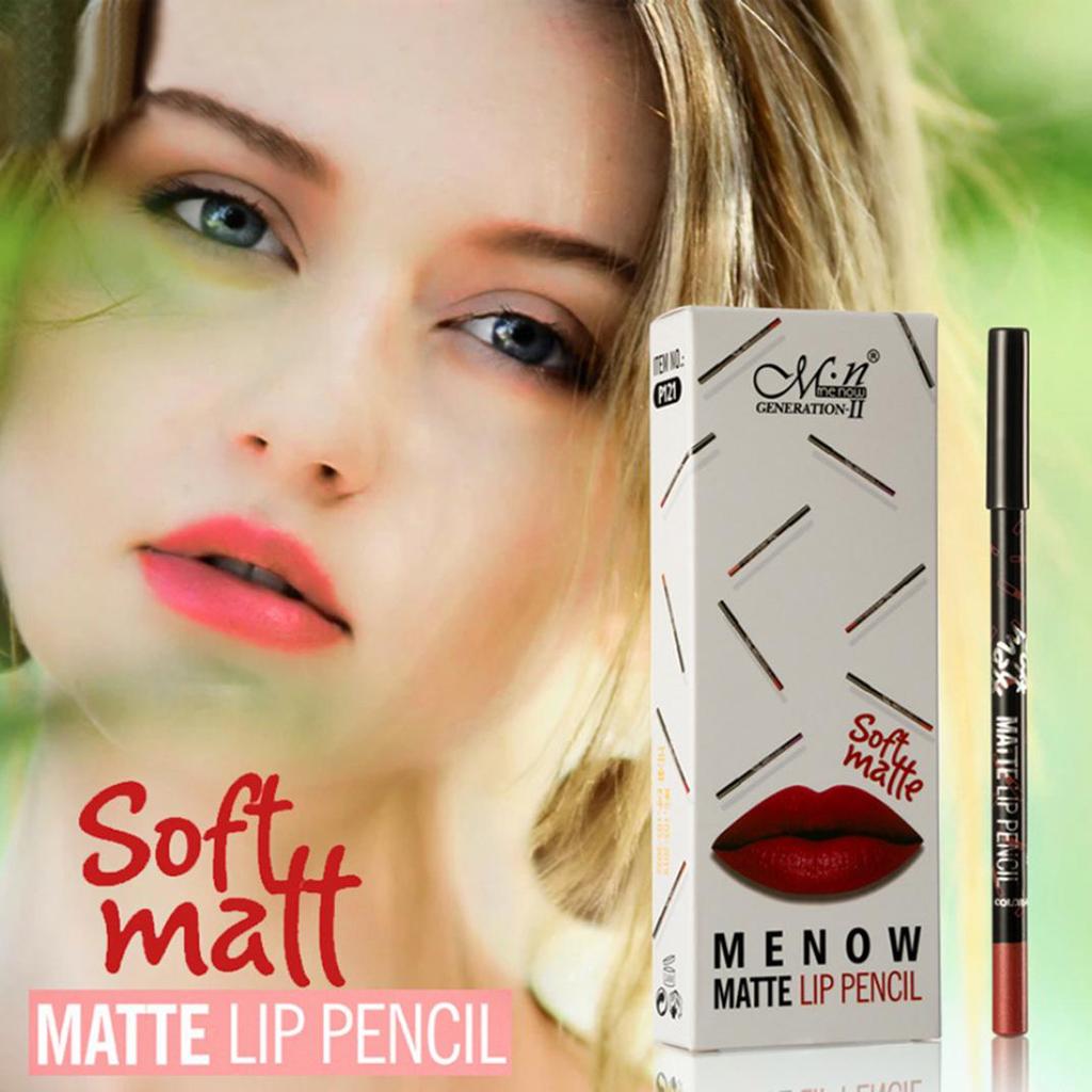 12Pcs MENOW Makeup Matte Lip Pencil Cosmetic Kit Waterproof Long ...