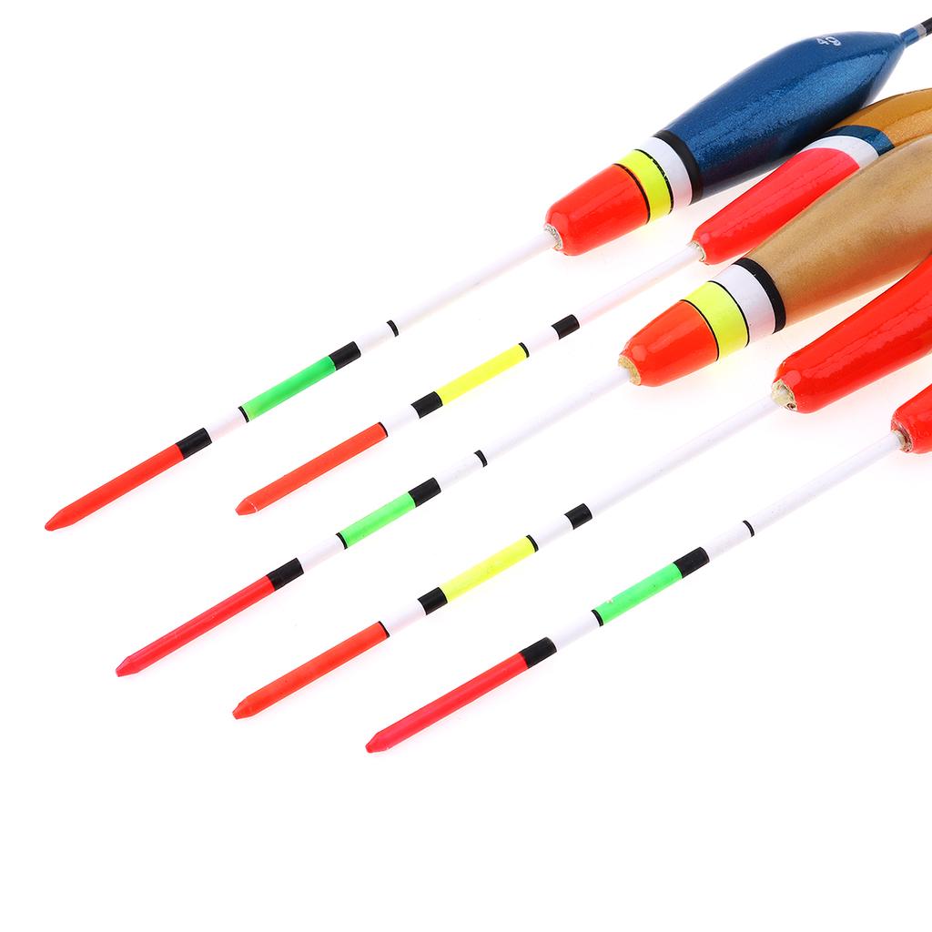 5pcs/lot Durable Mixed Size Colorful Fishing Float 18.2cm - 20.6cm 1g ...