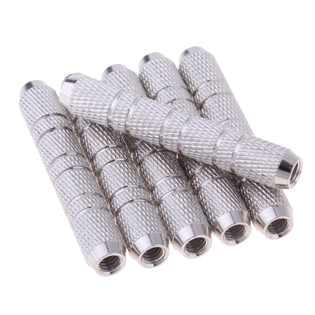6 Pieces Nickel Plated Steel Darts Stems Medium Dart Shaft Single Tube ...