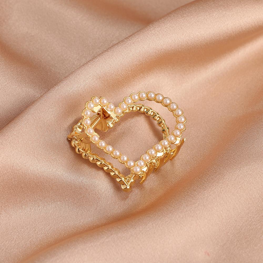 Buy Pearl Rhinestone Grasping Clip Temperament Back Head Clip Female ...