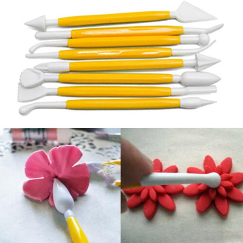 Buy 8pcs MODELLING TOOLS CAKE DECORATING BAKING SUGARCRAFT ICING C9R5 ...