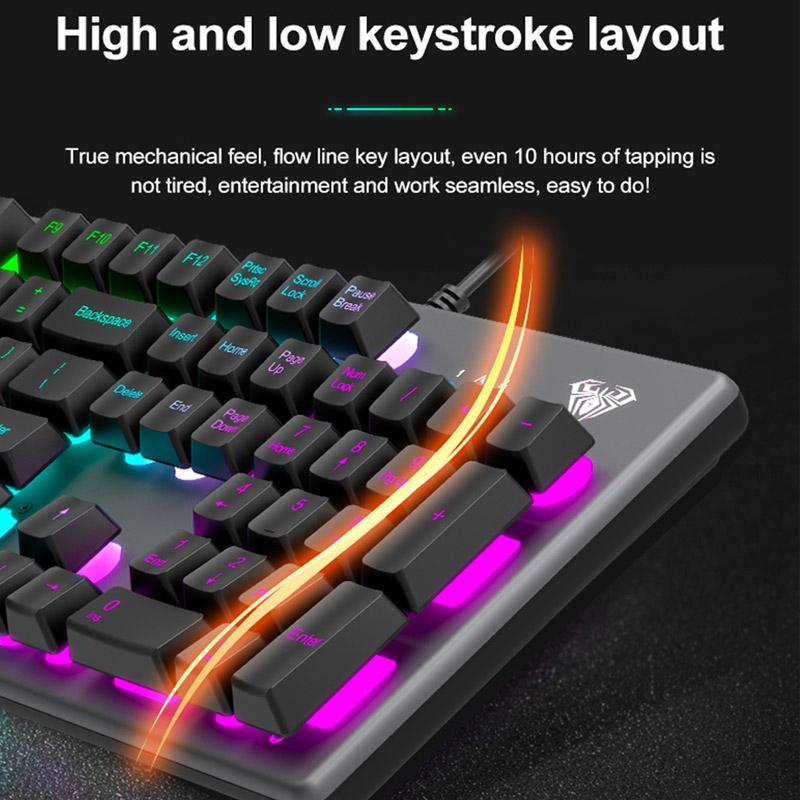 Buy AULA Gaming Keyboard S2056 Square Keycap Wired 26keys without Punch ...