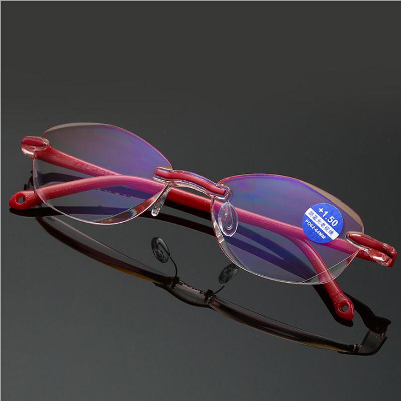 Buy Ultralight Rimless Reading Glasses Clear Lens Anti-Blu-Ray ...