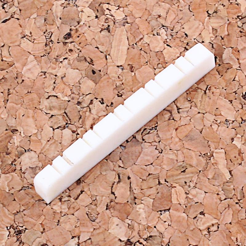 Buy 10 Strings Electric Guitar Oxen Bone Saddle Bridge Nut Grooved ...