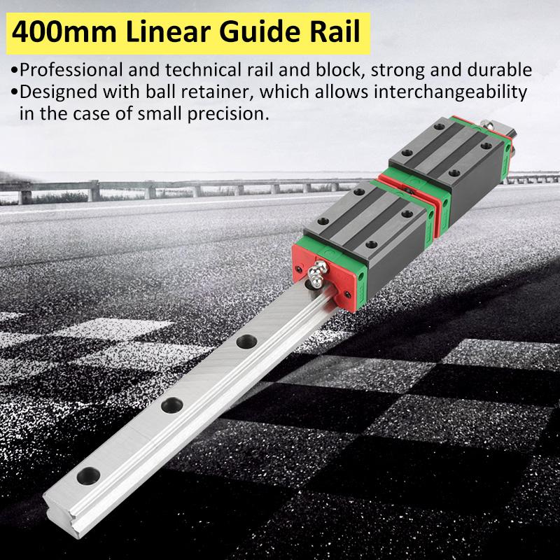 Linear Guide Rail，HGR20 400mm Linear Guide Rail Slide Carriage CNC Router 2pcs Rail Block Linear ...