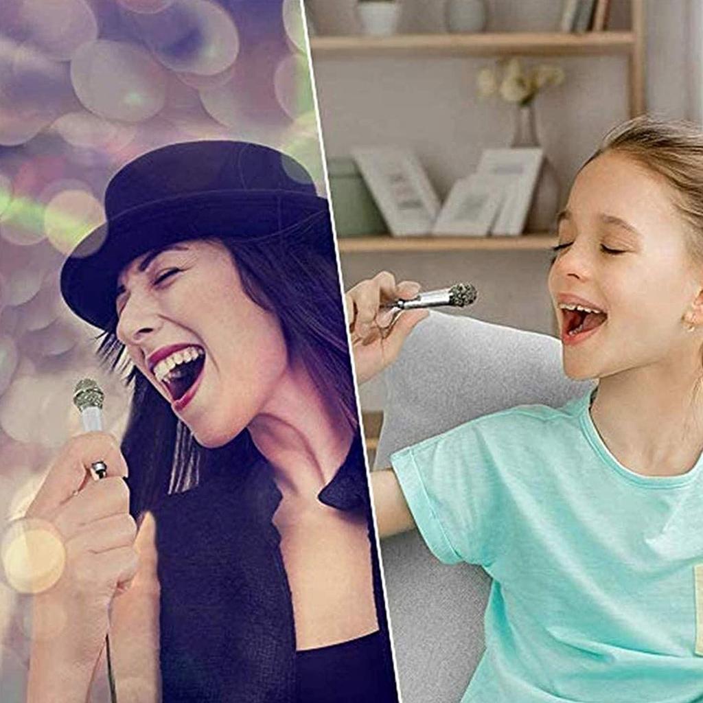 Buy Mini Voice Recording Microphone Portable Karaoke Mini Mic for ...