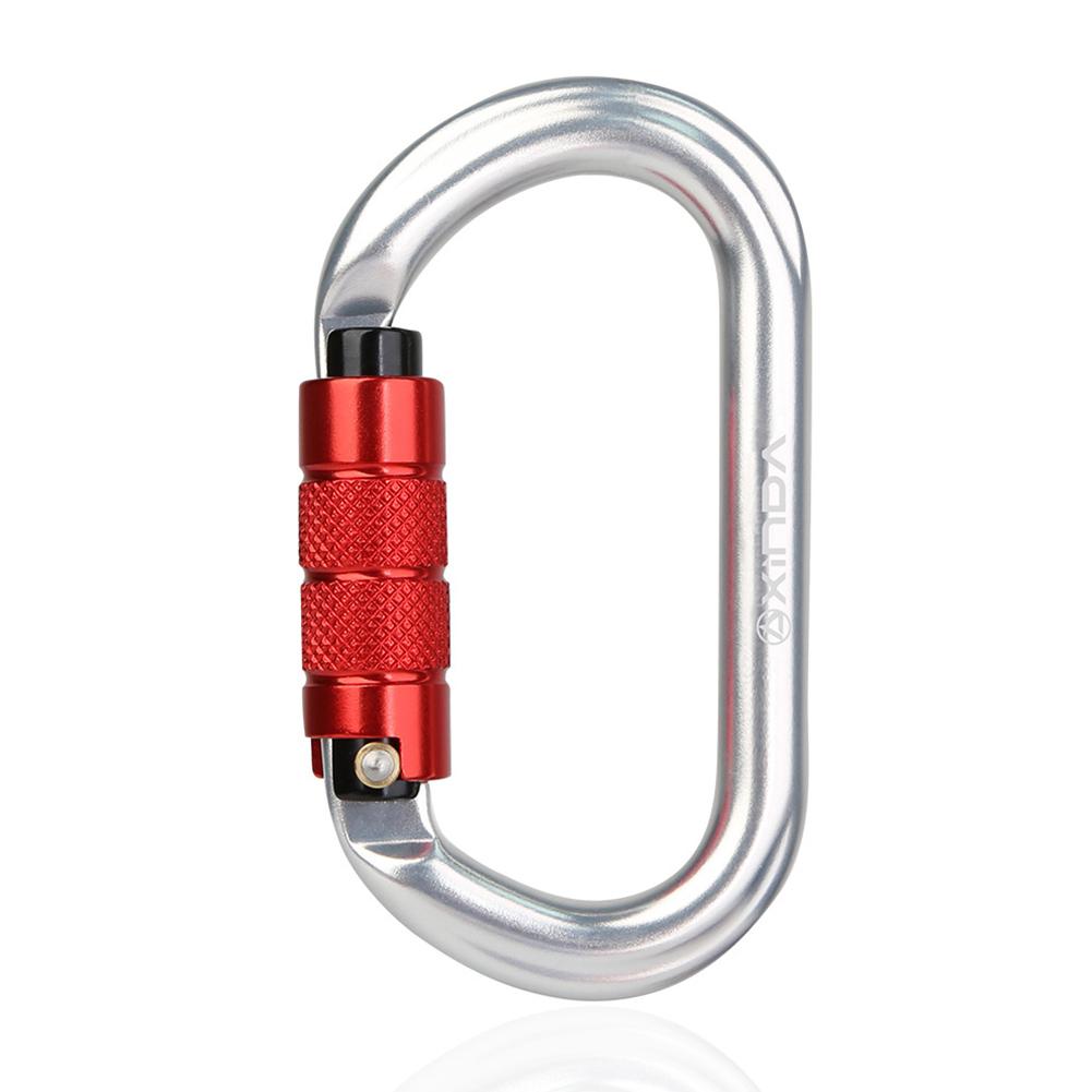 Satın alın 25KN O Shape Safety Auto Master Lock Carabiner Outdoor Rock Climbing Buckle | Joom