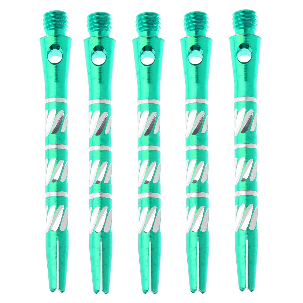 Buy 5 Pcs 50mm Thread Alloy ReGrooved Dart Stems Shafts Silver Black at ...