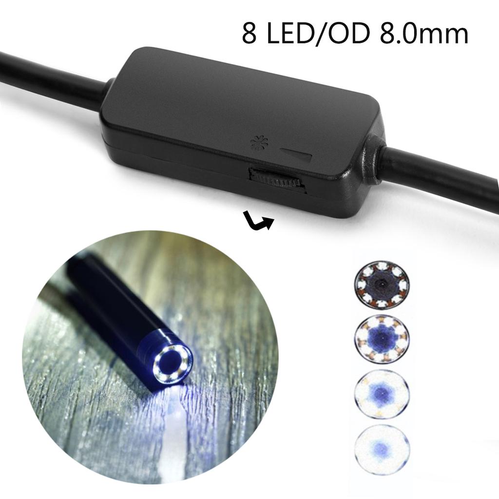 Buy 8mm Lens IP68 LED USB Type-C HD 1200P Endoscope Micro Snake Camera ...