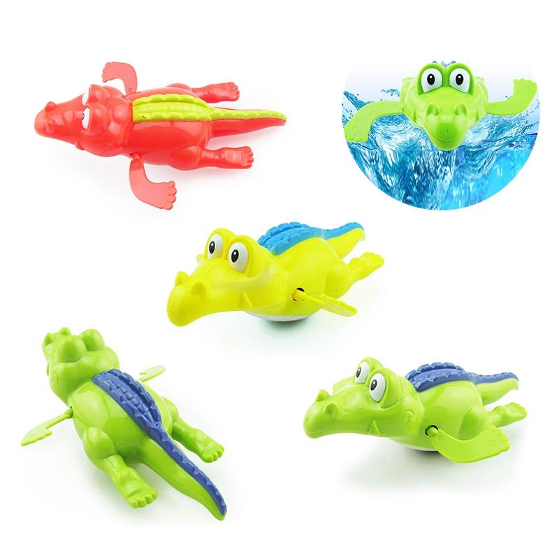 Baby Bath Swimming Toy Crocodile Wind Up Clockwork Play Swimming ...