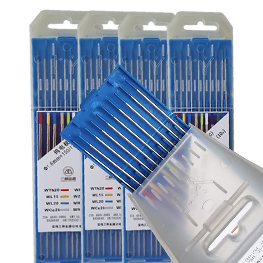 Buy 10Pcs/lot Argon Arc Welding Blue Head Tungsten Electrode Wl20 Tungsten Needle 1.0/1.6/2.0/2. ...