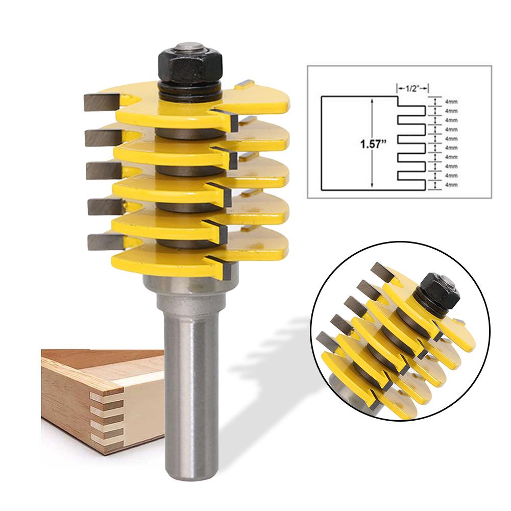 Buy 1/2" Shank Box Joint Router Bit Adjustable Woodworking Full Split ...