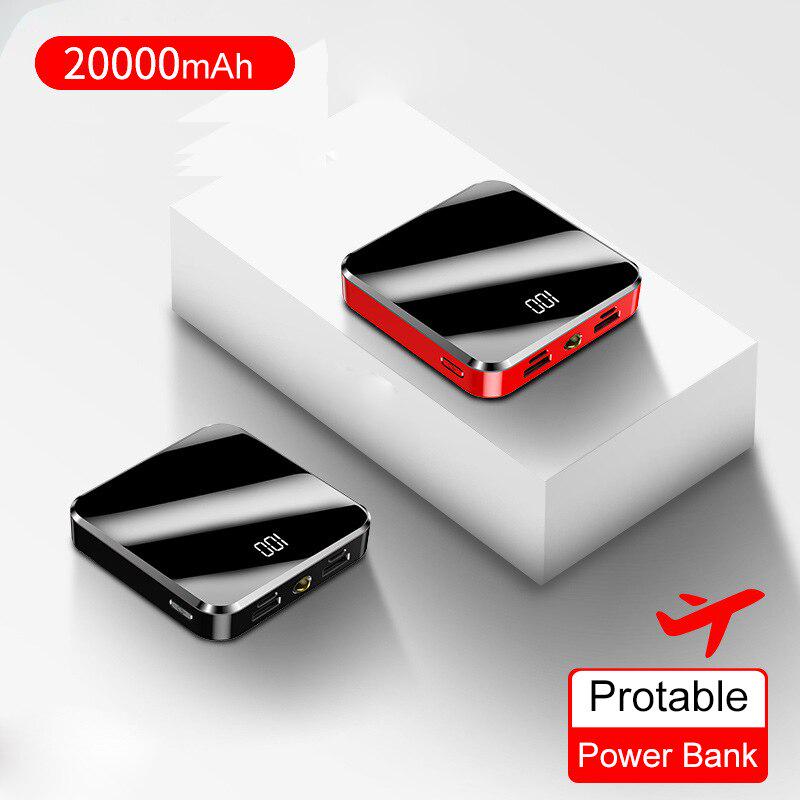 Buy Portable Mini 20000mAh Power Bank Mirror Screen Digital Disply ...