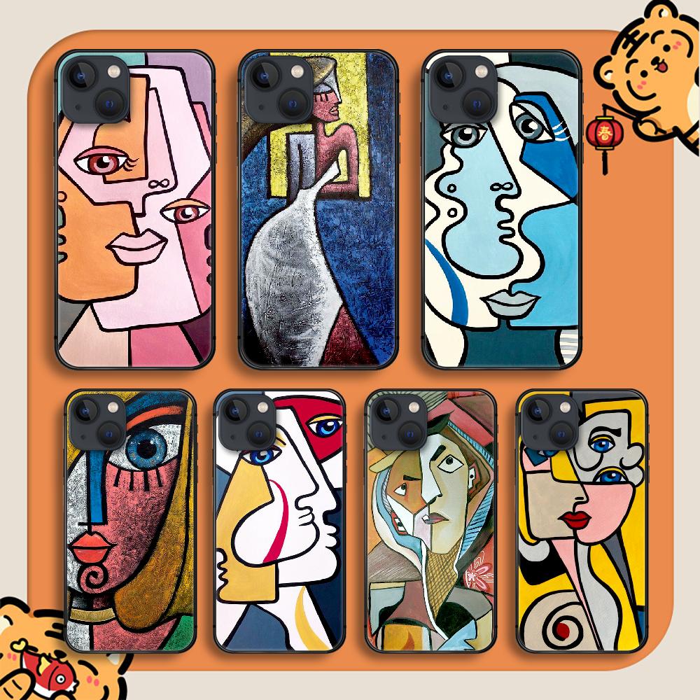Buy Face Cubism Abstract Art Soft Phone Case For Iphone Xiaomi Mi ...