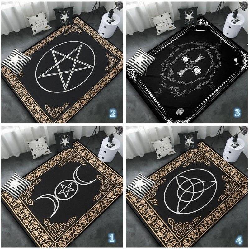 Buy Altar Tarot Card Magic The Gathering Moon Wicca Satanic Area Rug ...