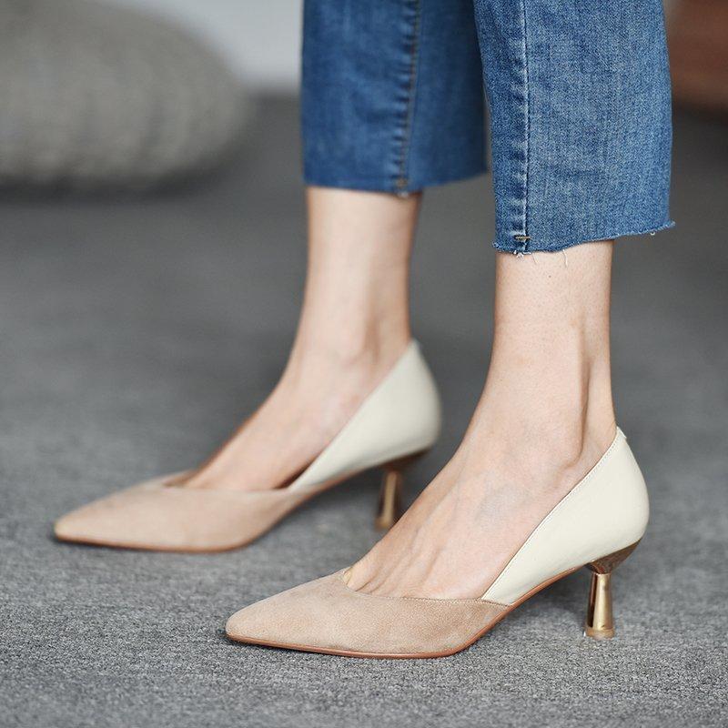 Buy 2023 Pumps High Heels Wedding Shoes Summer Spring Pointed Toe Heels ...
