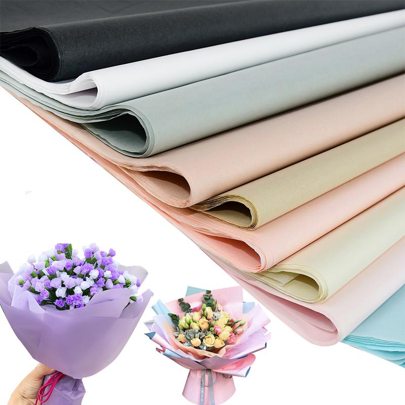 Buy 10Pcs Colorful Tissue Paper Flower Bouquet Wrapping Paper for ...