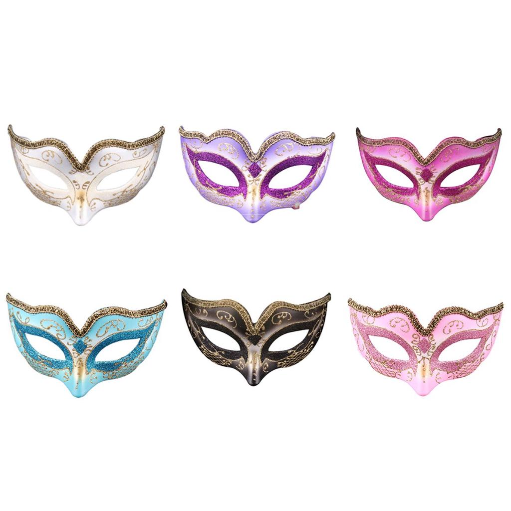 Buy DWTD Painted Halloween Ball Full Mask Upscale Venice Man Mask Party ...