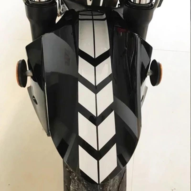 Buy Motorcycle Fender Reflective Decal Motorcycle Striped Waterproof ...