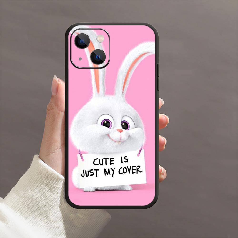 Snowball Pet Cute Rabbit Phone Case For Iphone Xiaomi Mi Samsung Galaxy ...