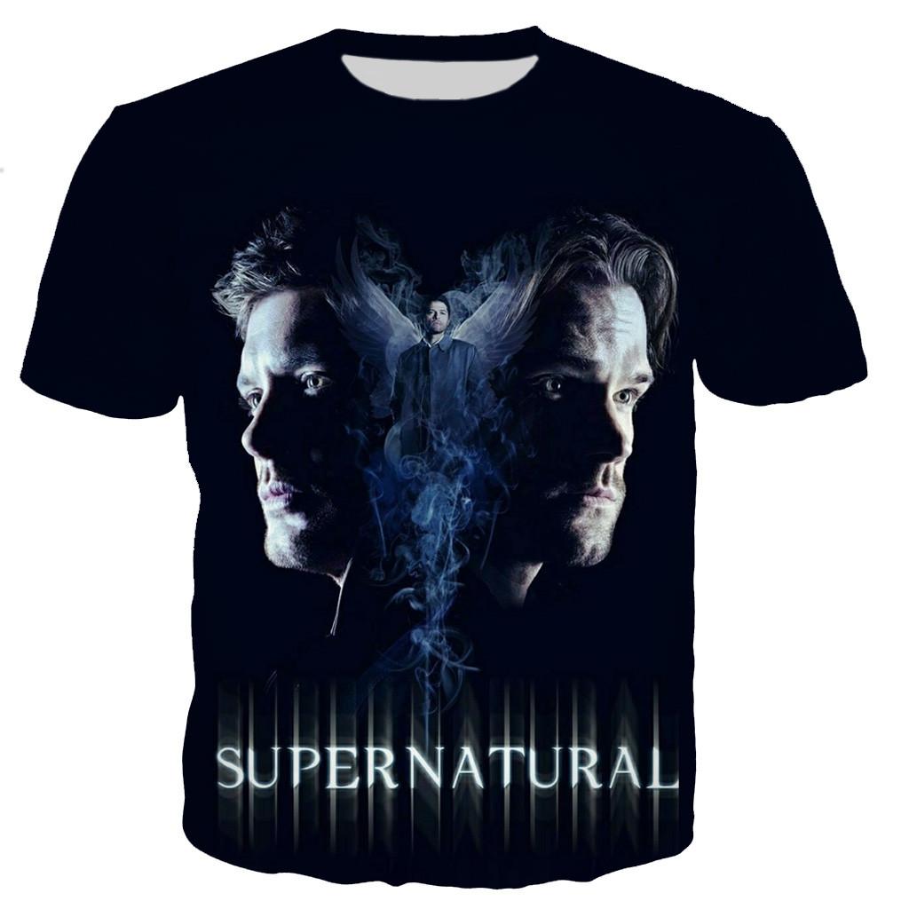 Supernatural T Shirts Men /Women 3d Tv Supernatural Printed T -Shirt ...