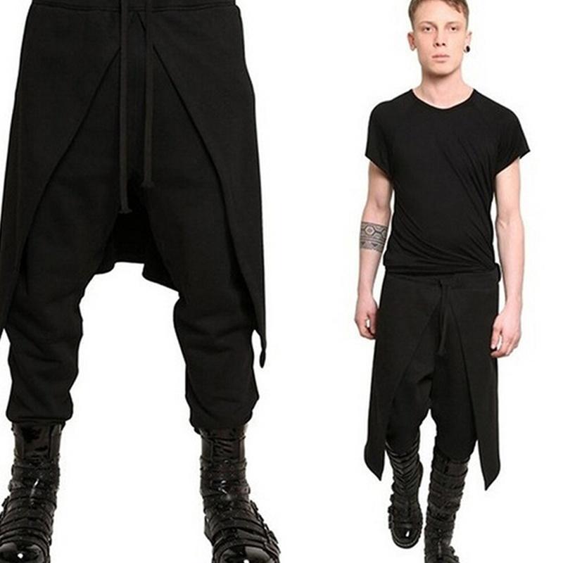 Buy Men Casual Gothic Plus Size Punk Style Loose Pants at affordable ...
